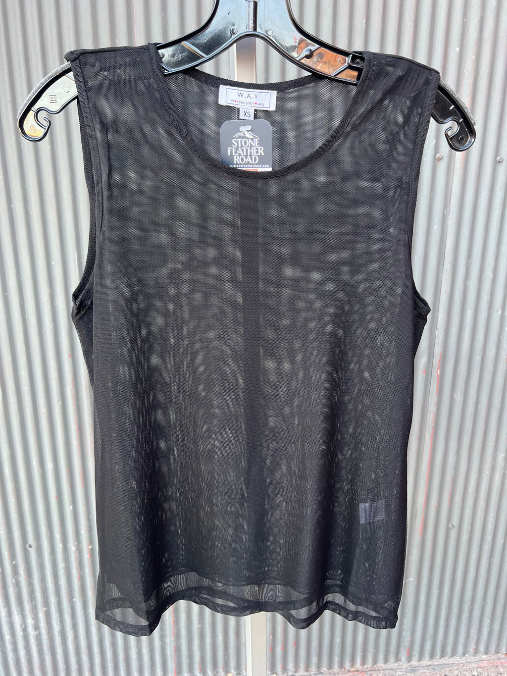 Black Mesh Tank - 4351BK – STONE FEATHER ROAD