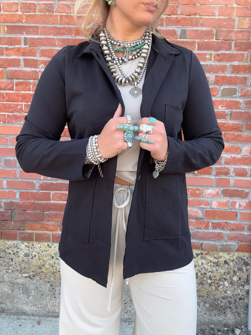 Black Safari Jacket - Henriette Steffensen - 77004B – STONE FEATHER ROAD