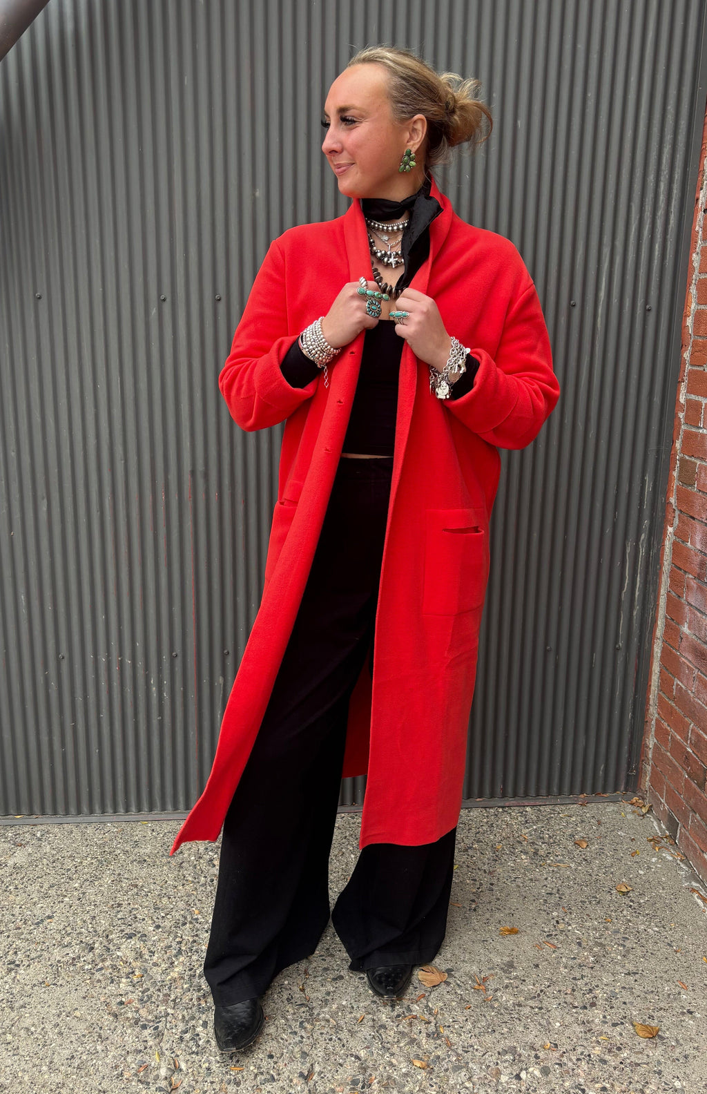 Fleece Duster - Tomato - Henriette Steffensen - 7162TM – STONE FEATHER ROAD