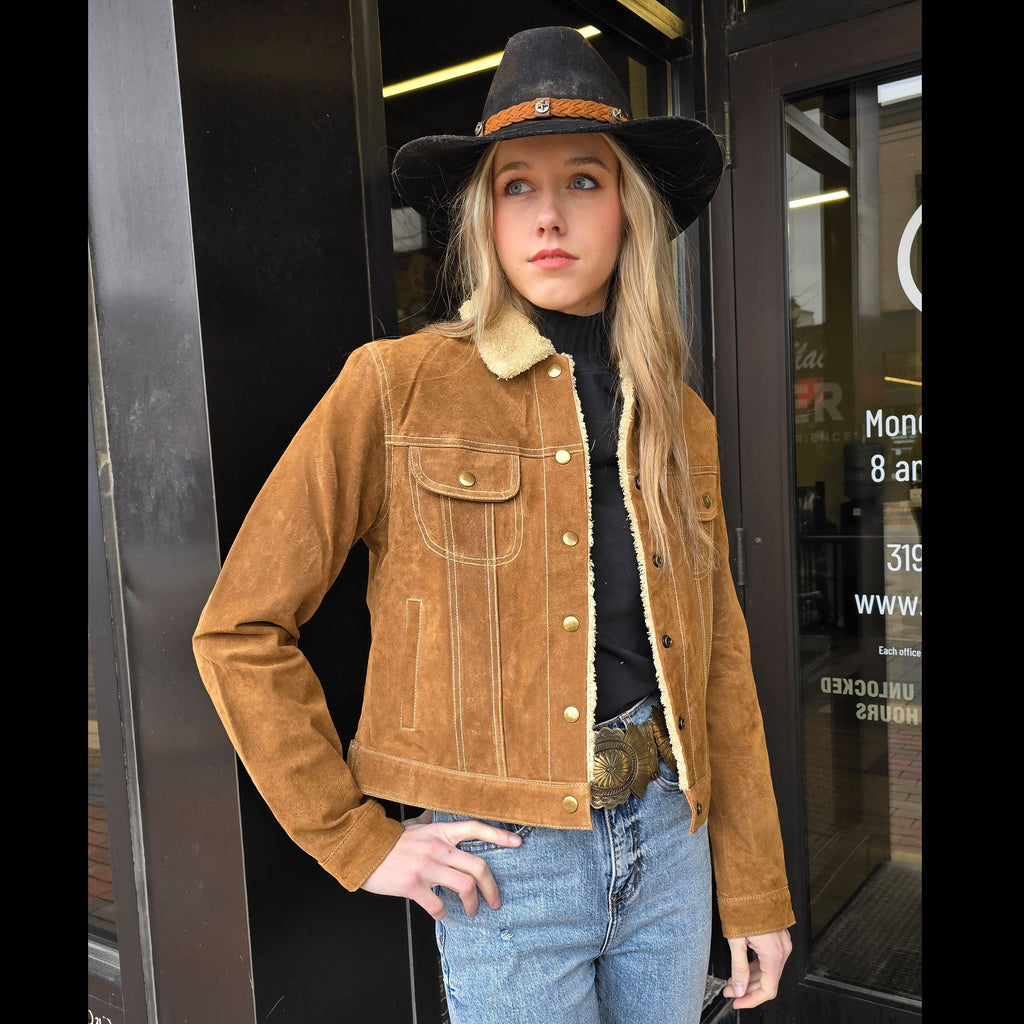 Suede Jean Jacket - Scully - Cinnamon - L1019C – STONE FEATHER ROAD