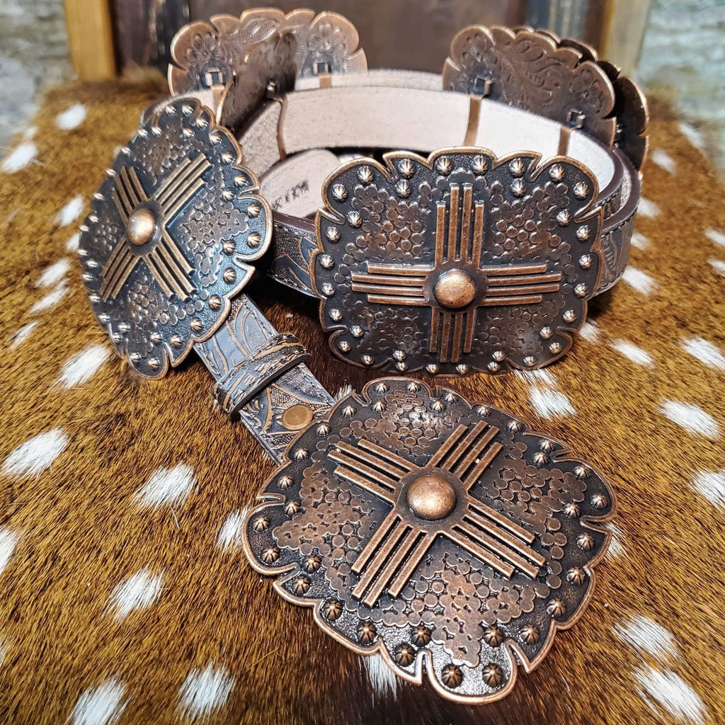 Brown w/ Copper Concho - DA3668 – STONE FEATHER ROAD