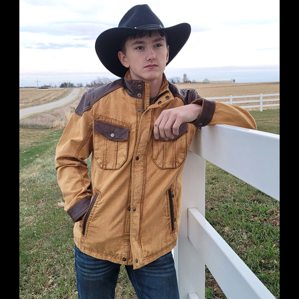 Scully Canvas W/Leather Trim Jacket - JSY21 – STONE FEATHER ROAD